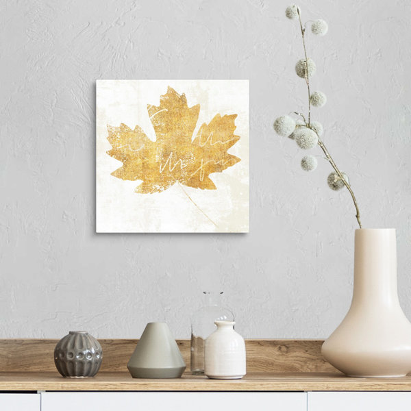 Red Barrel Studio® Bronzed Leaf IV Canvas Wall Art - Wayfair Canada